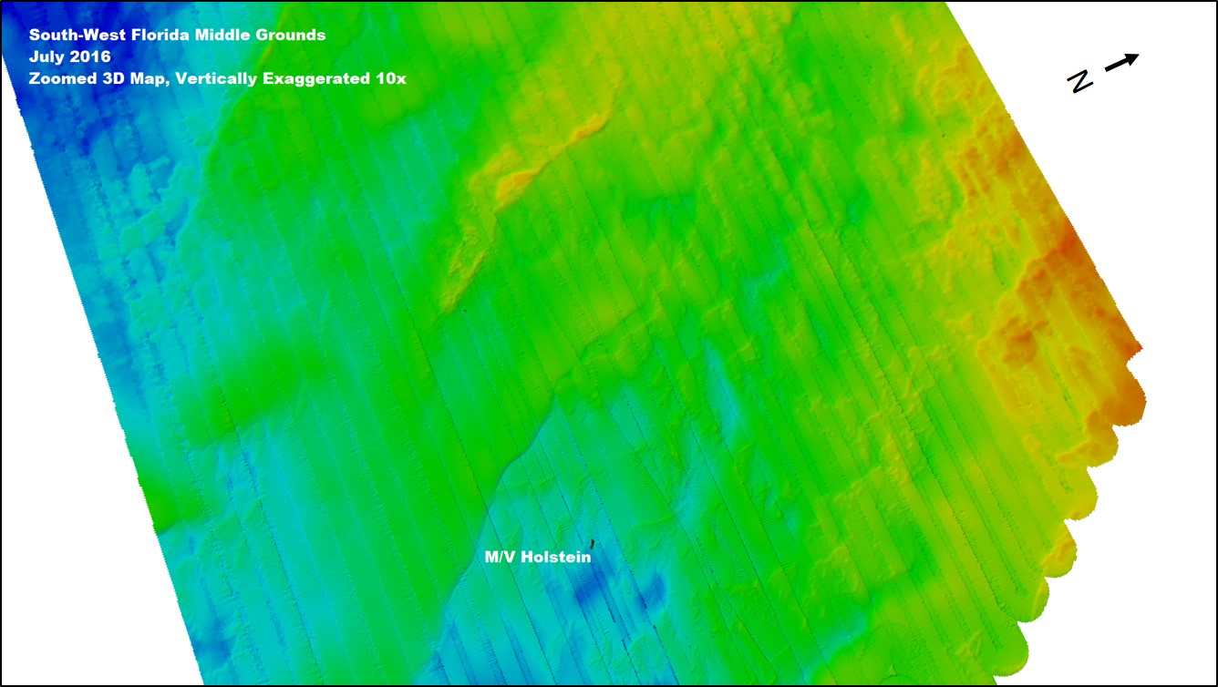 July 2016, Multibeam – South-West of the Florida Middle Grounds – C-SCAMP